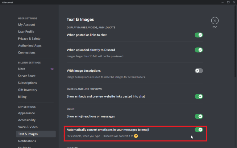 How to Turn Off Auto Emoji on Discord